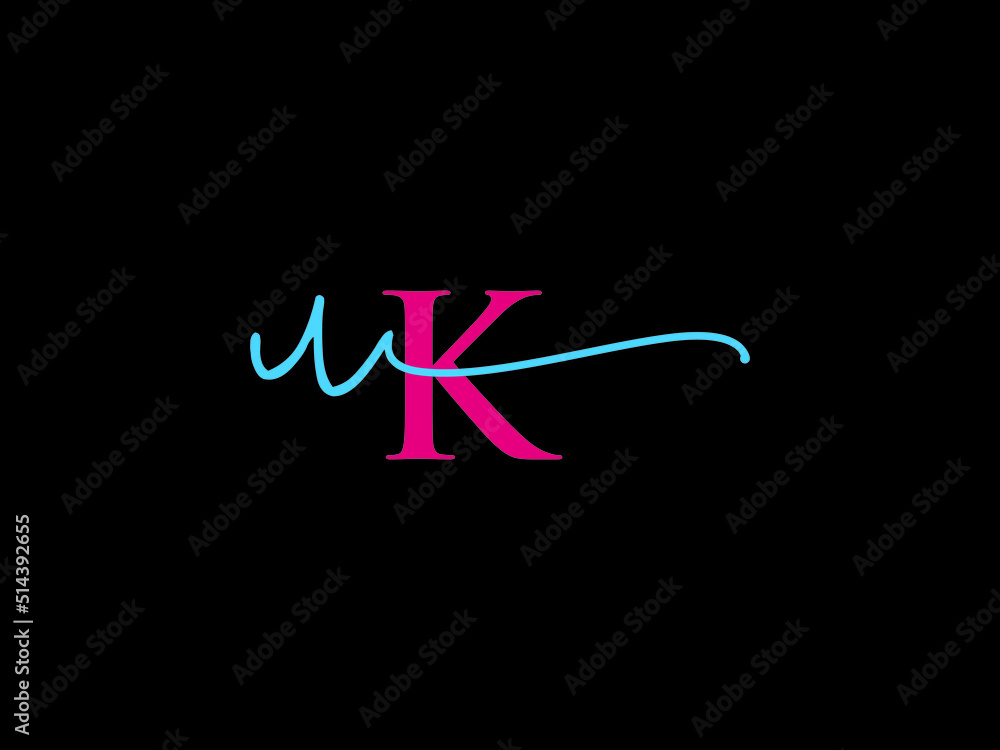 Letter UK Signature Letter, Signature Uk ku Logo Icon and Unique ...