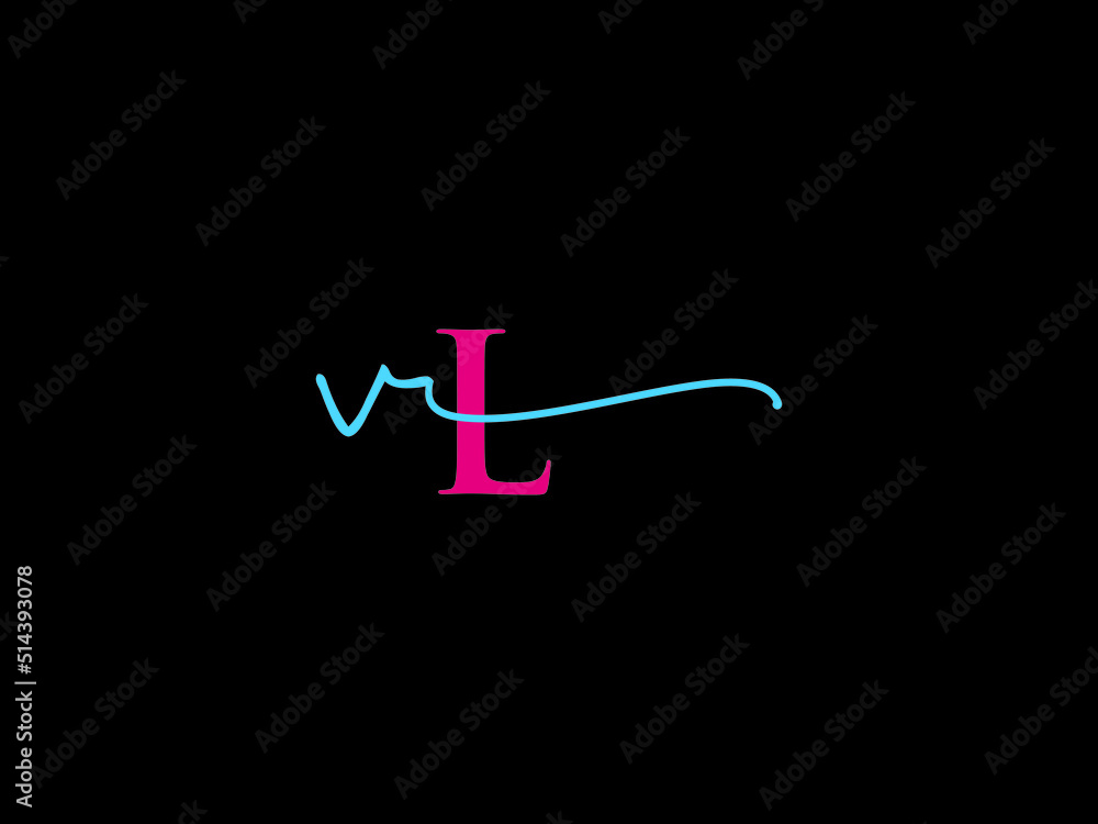 Classic VL Signature Logo, Signature Vl lv Logo Letter Vector Art With ...