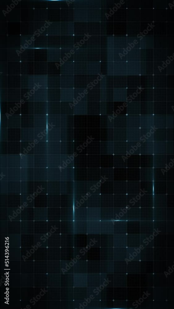 Abstract Digital Data Technology Grid Fx Background Loop/ 4k animation of a vertical abstract ...