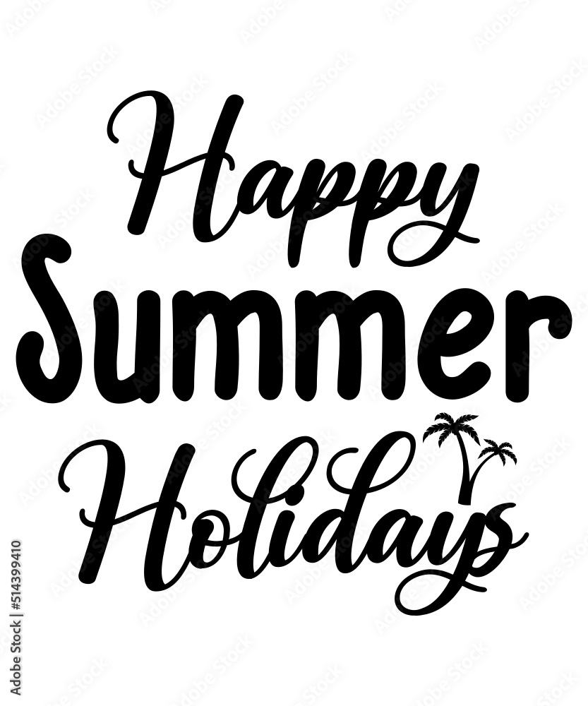 Summer Svg Bundle, typography design, Summer Svg, Beach Svg, Happy ...
