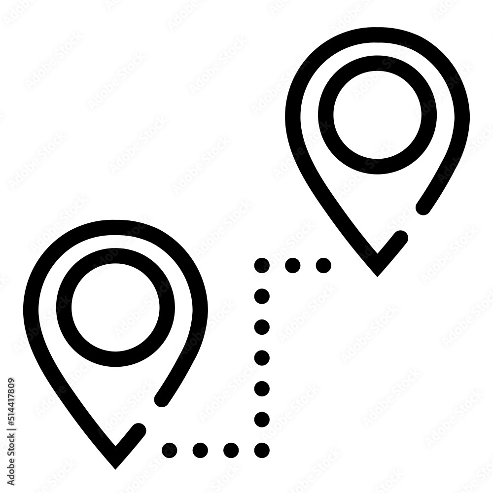 Isolated Map and Location Line SVG Free Vector Graphic Stock Vector ...