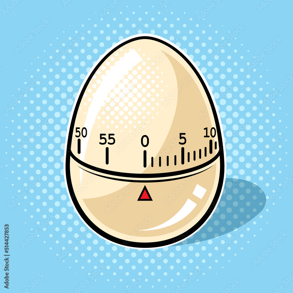 egg timer pop art retro vector illustration. Comic book style imitation ...
