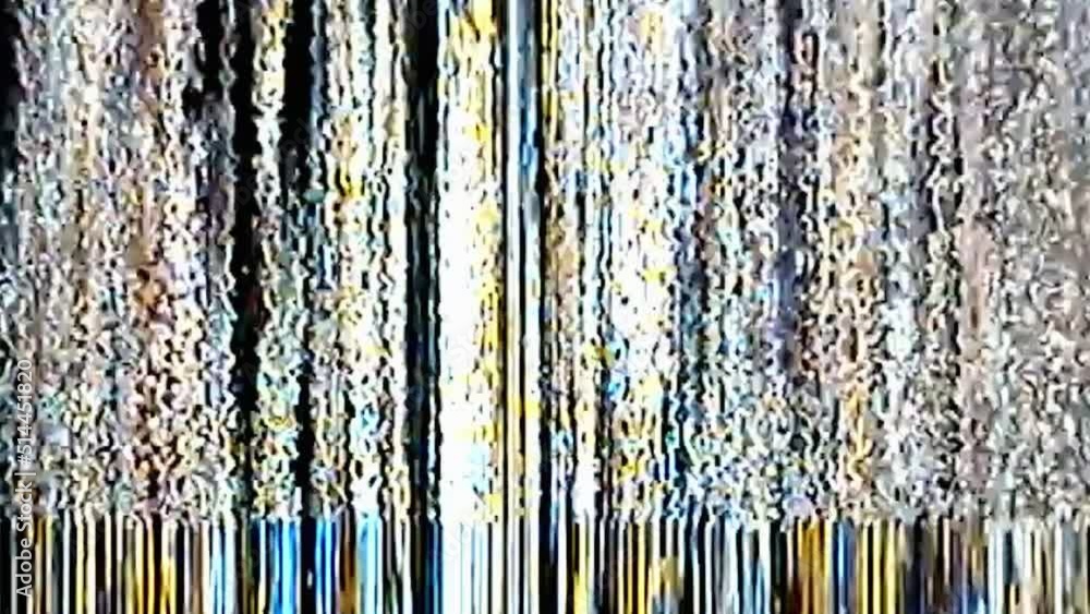 Analog glitch overlay. VHS noise. Old TV effect. Blue orange black ...