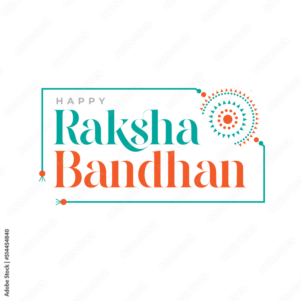 Happy Raksha Bandhan Sticker Greeting Template Design Illustration ...