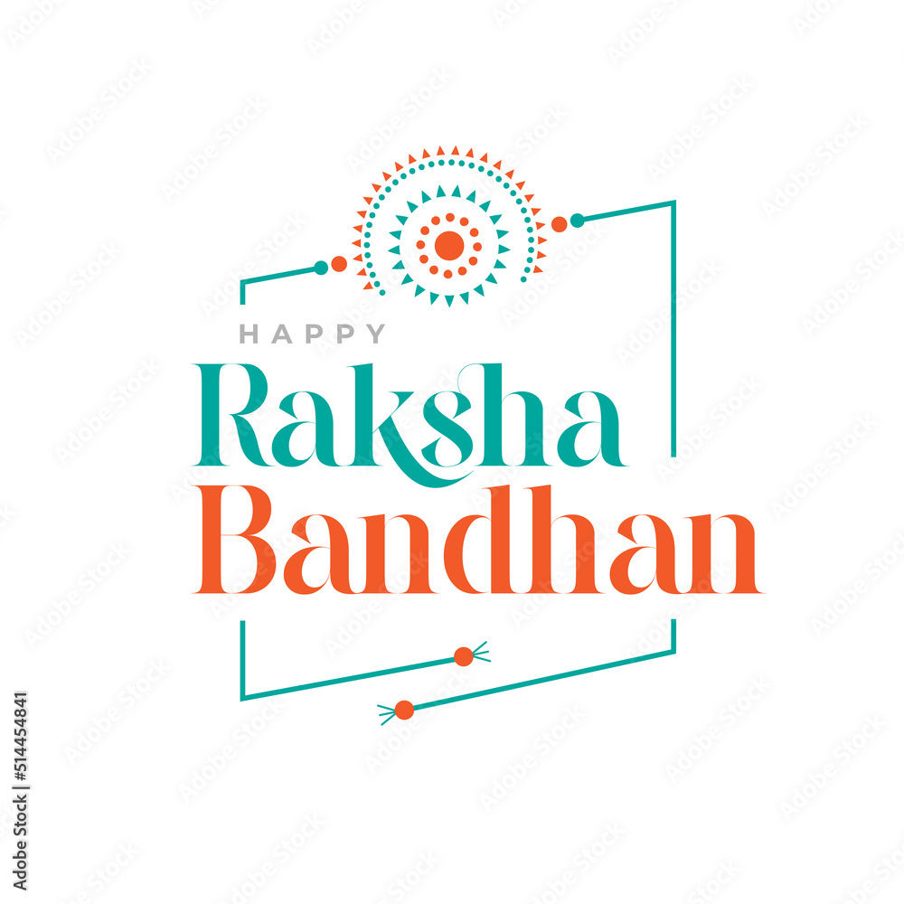 Happy Raksha Bandhan Sticker Greeting Template Design Illustration ...