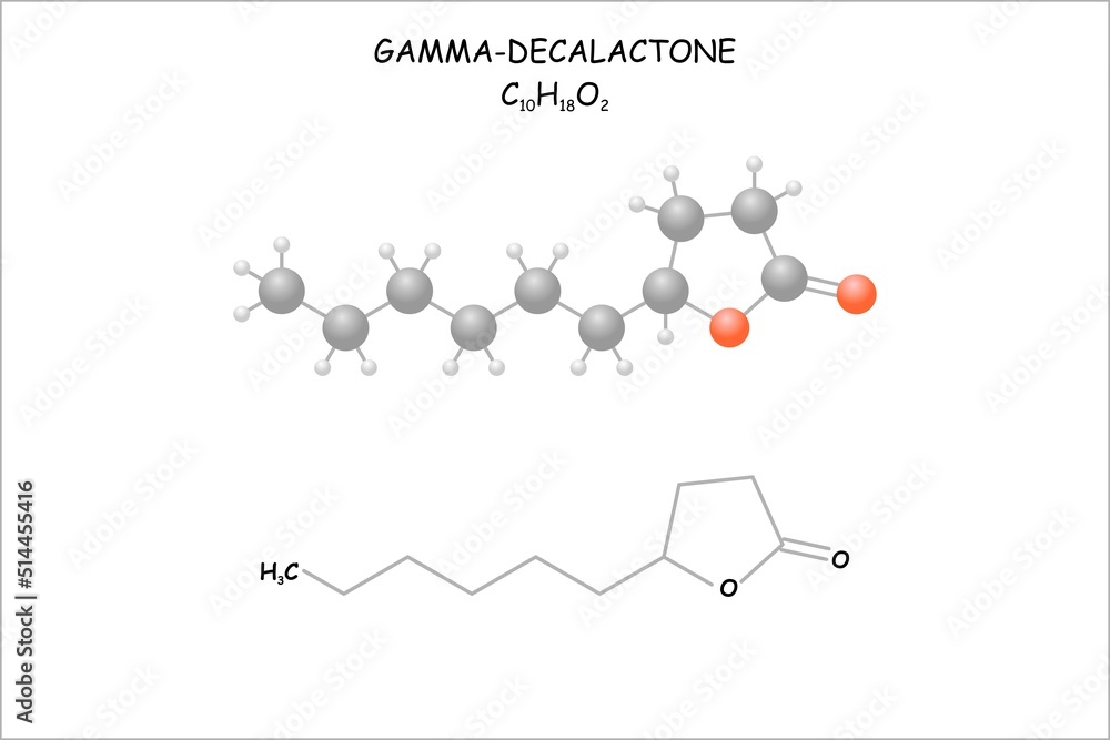Vecteur Stock Stylized molecule model/structural formula of gamma ...