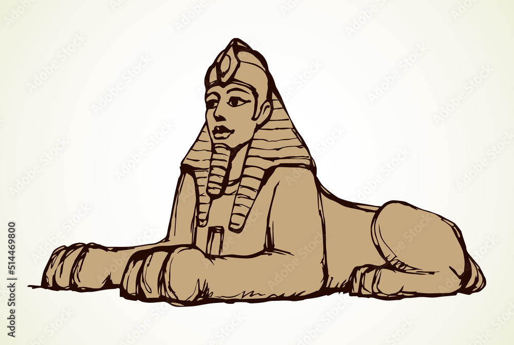 Ancient Egyptian Sphinx Drawing
