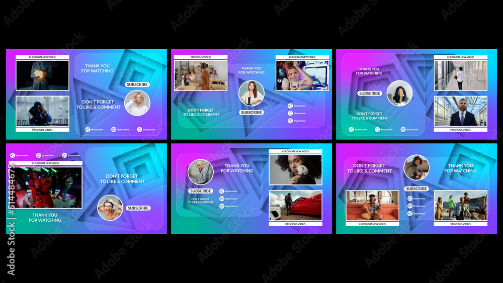 Glass End Cards Stock Template | Adobe Stock
