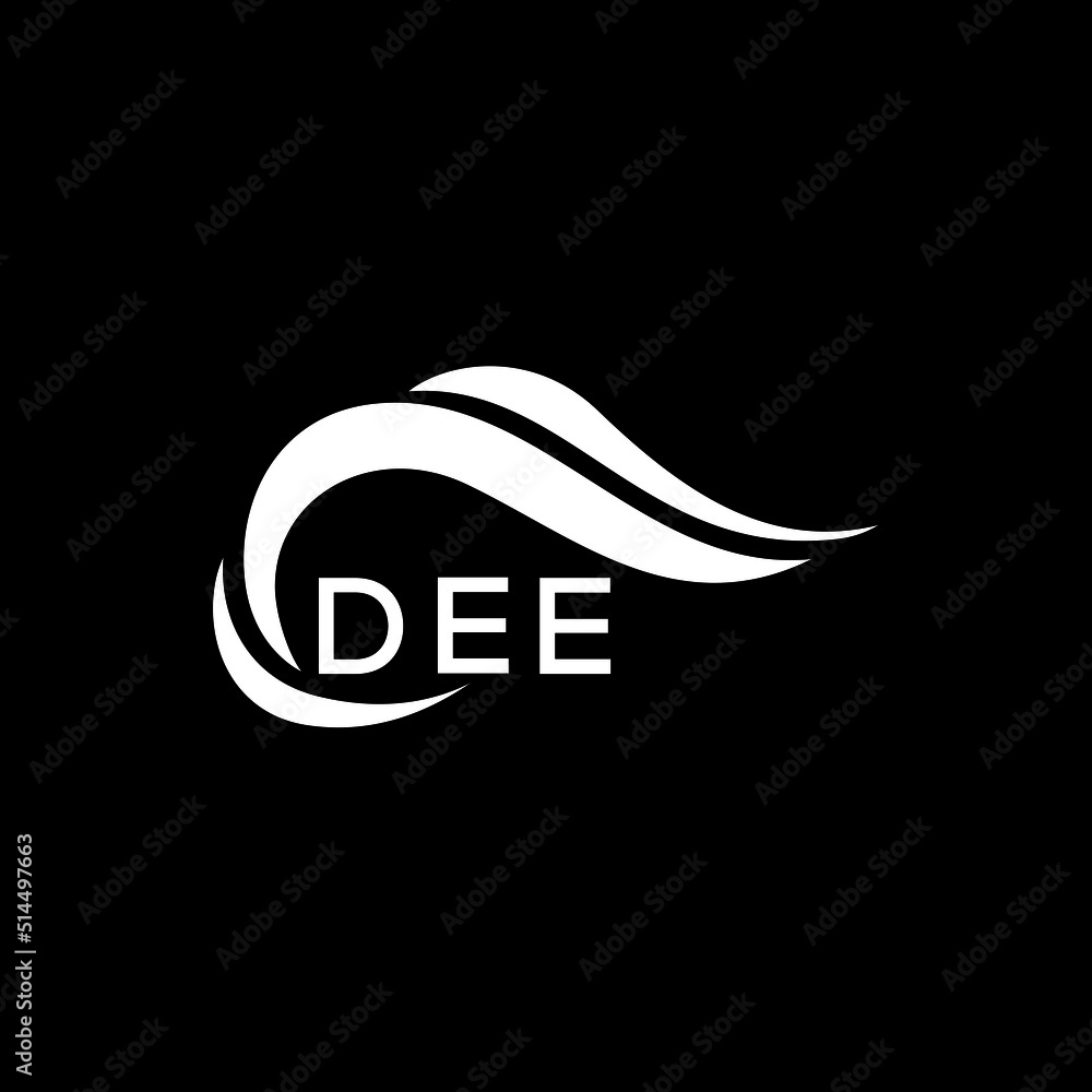 DEE letter logo. DEE best black ground vector image. DEE letter logo ...