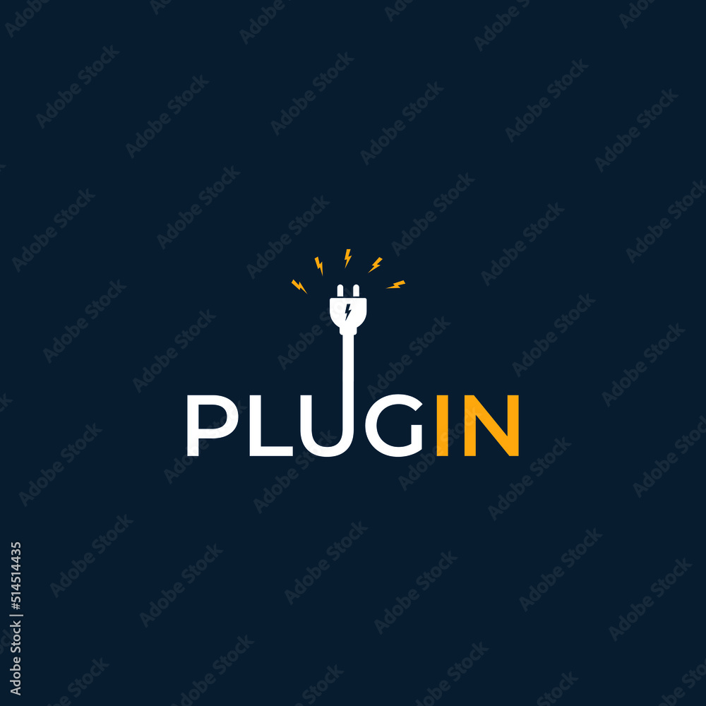 Plug-in electrical logo design vector file. Stock Vector | Adobe Stock