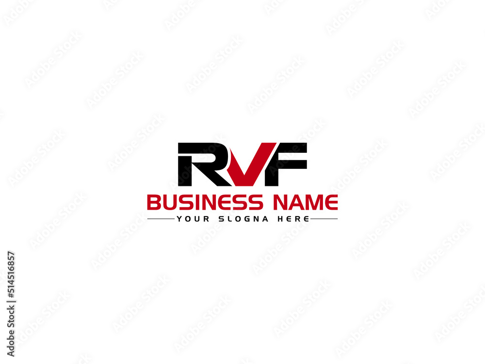 Letter RVF Logo Icon, Colorful RV r v f Logo Image Vector Art With ...