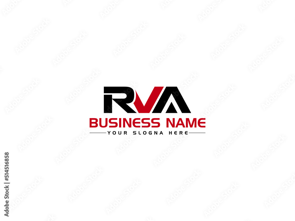 Letter RVA Logo Icon, Colorful RV r v a Logo Image Vector Art With ...