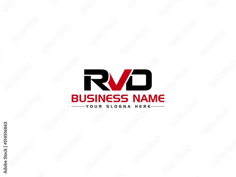 Letter RVD Logo Icon, Colorful RV r v d Logo Image Vector Art With ...