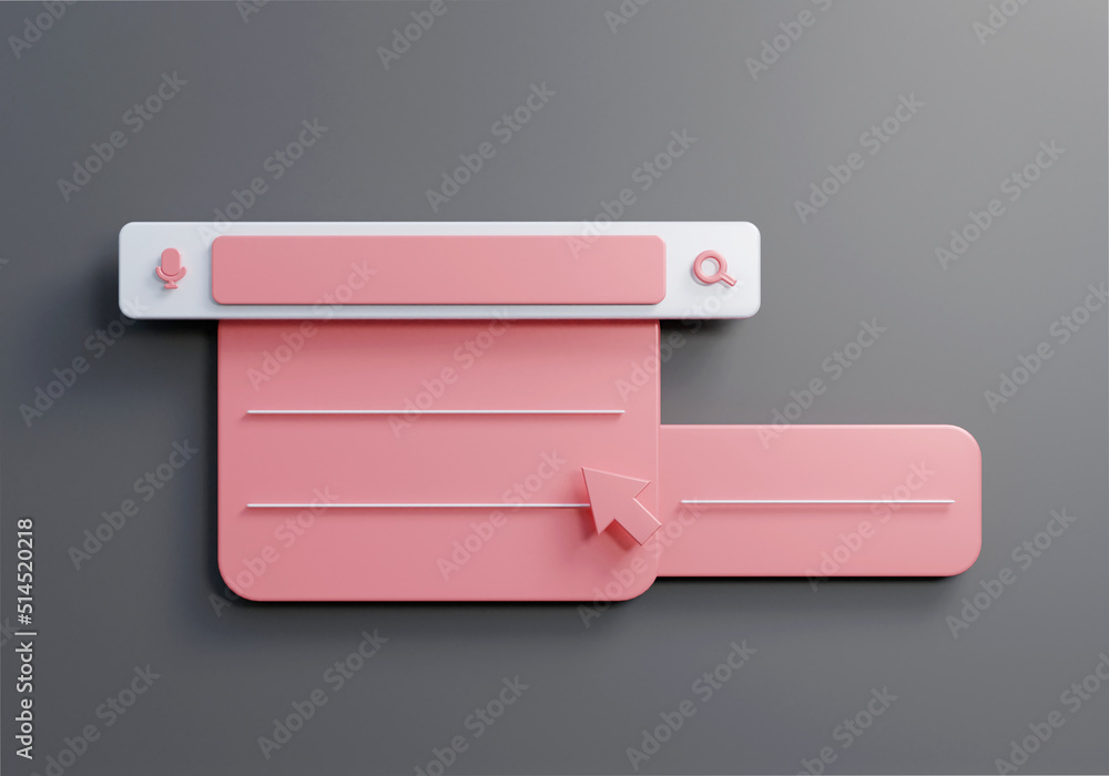 3d search bar ui concept icon Stock Illustration | Adobe Stock