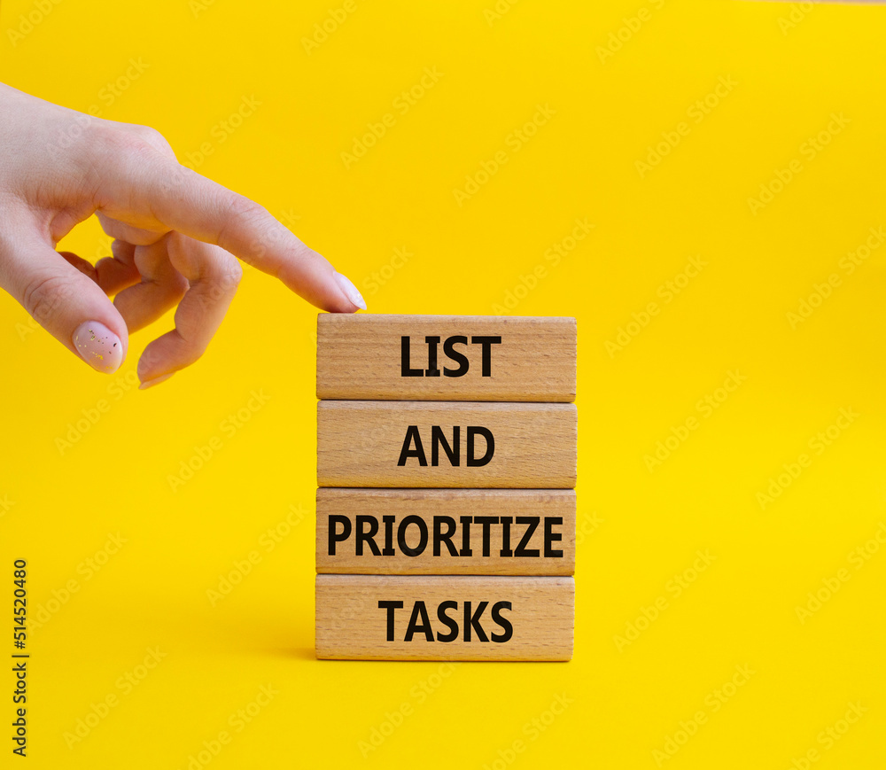List and prioritize tasks symbol. Concept words List and prioritize ...