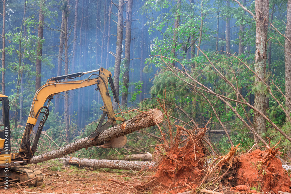 Construction site in during preparation for the construction of new ...