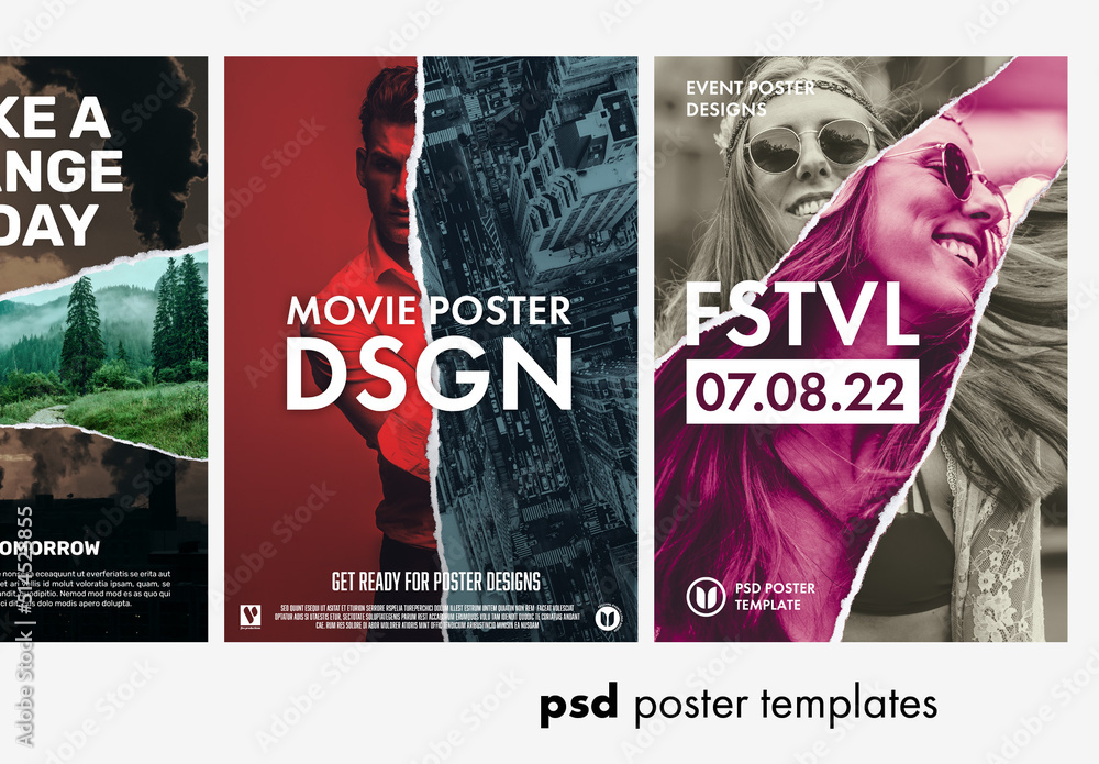 Torn Poster Designs Stock Template | Adobe Stock