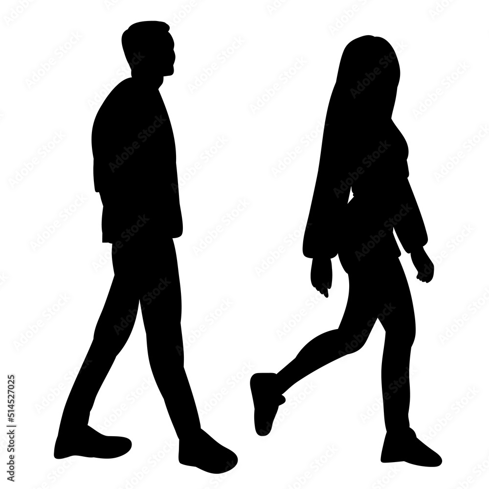 Walking Crowd Silhouette