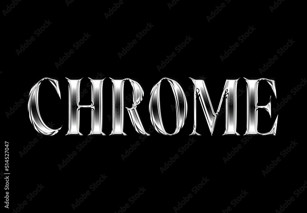 Chrome Metal Logo Mockup Stock Template | Adobe Stock