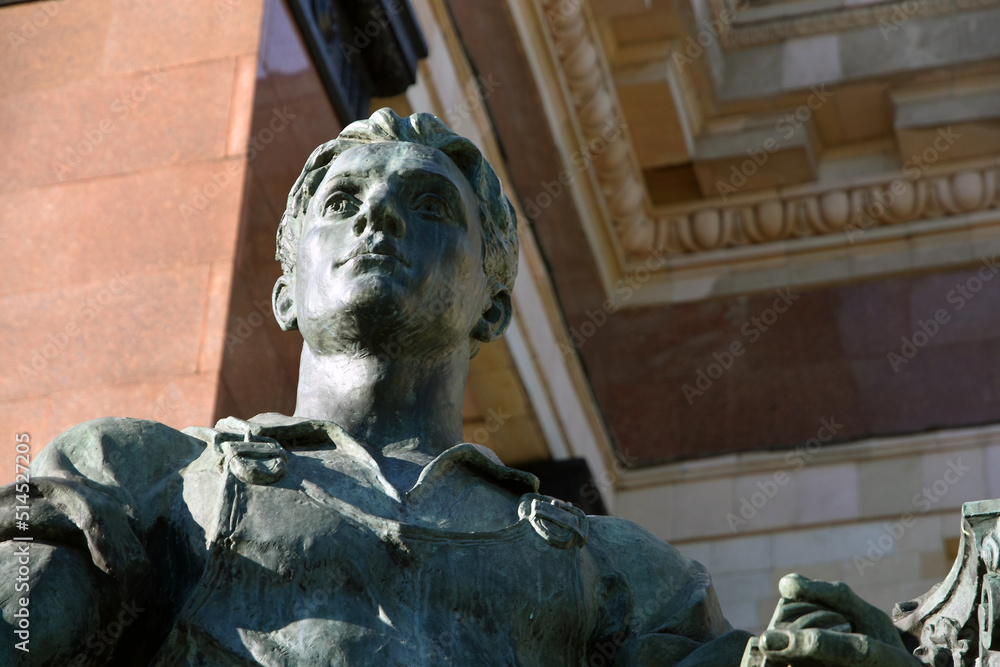 MOSCOW - JUNE 05, 2022: Statue of a student by Moscow State University ...