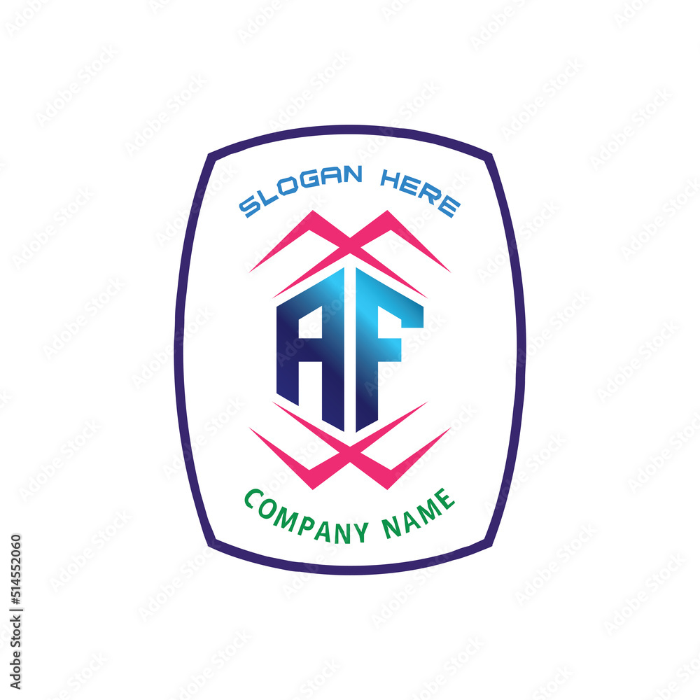 AF lettering, perfect for company logos, offices, campuses, schools ...