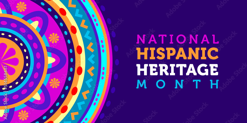 Hispanic heritage month. Vector web banner, poster, card for social ...