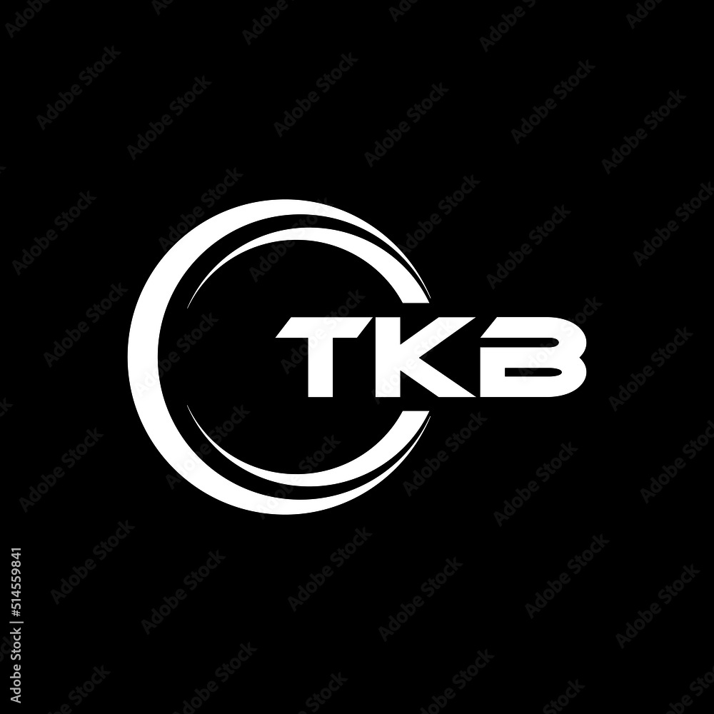 TKB letter logo design with black background in illustrator, vector ...