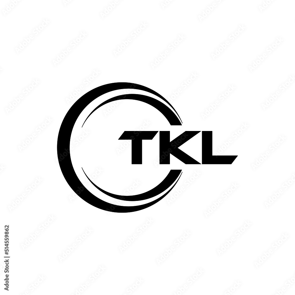 TKL letter logo design with white background in illustrator, vector ...