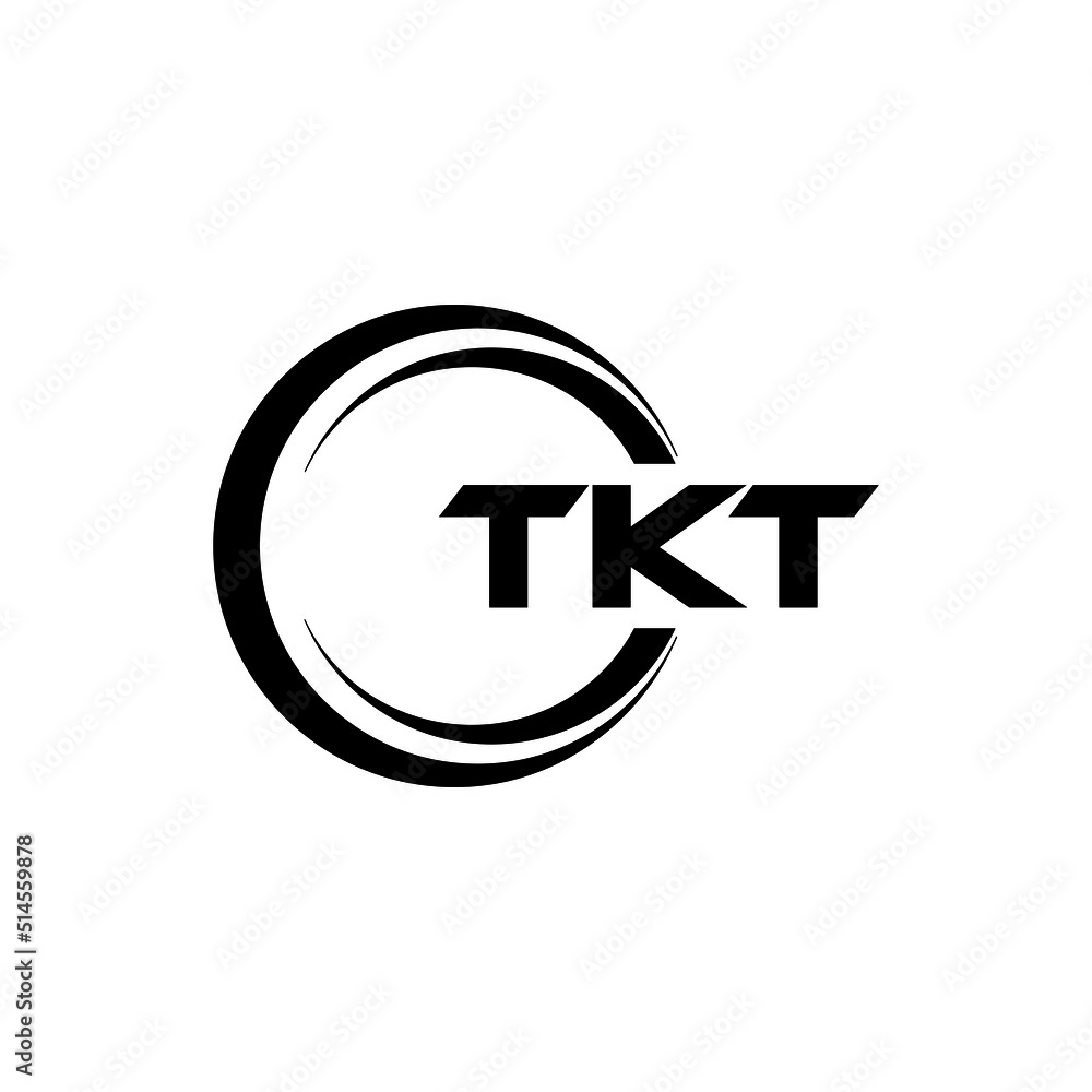 TKT letter logo design with white background in illustrator, vector ...