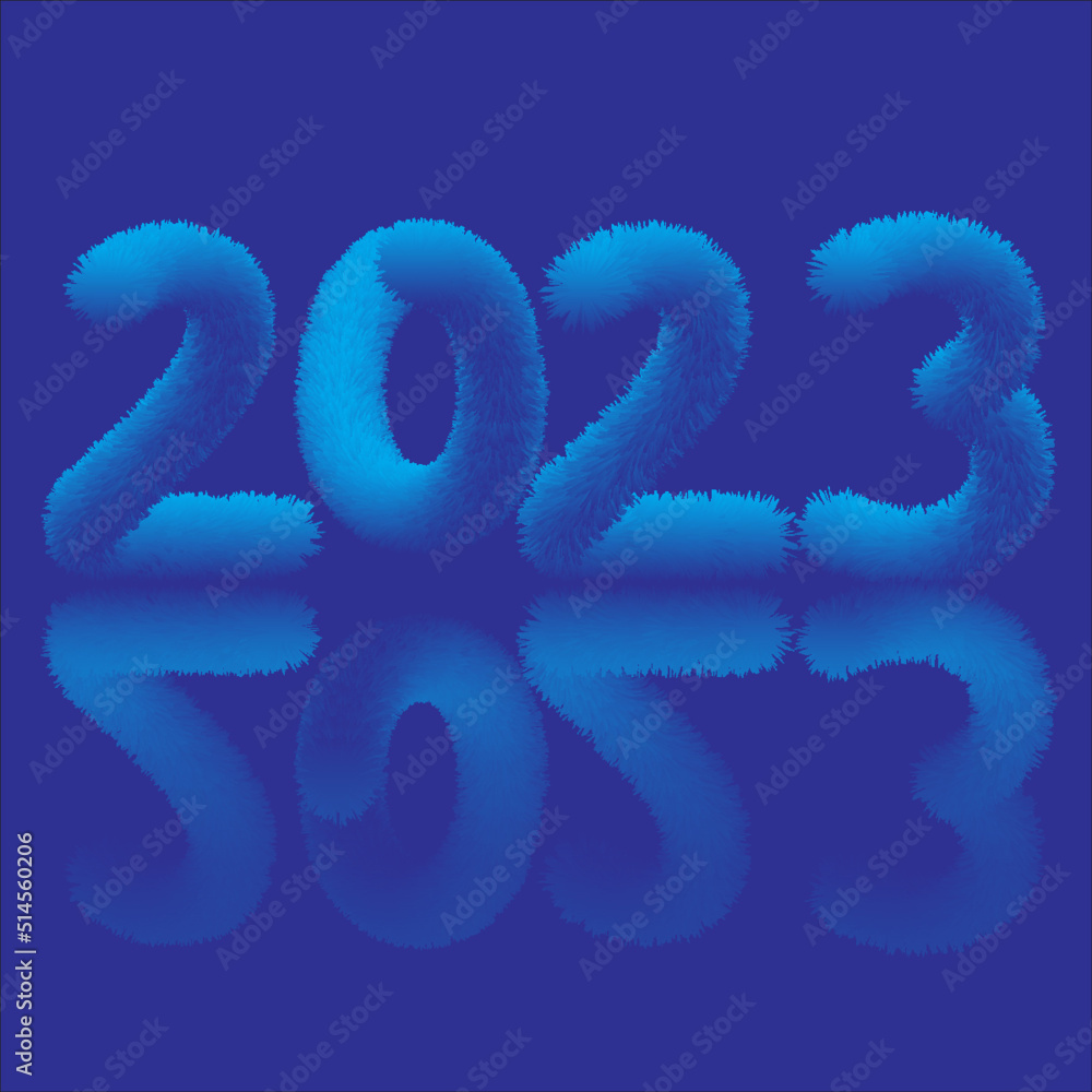 Vetor do Stock: 2023 Text Effect | Editable 3d Text Effect Styles 2023 Text Blue Background ...