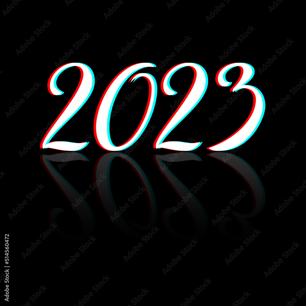 2023 Text Effect | Editable 3d Text Effect Styles 2023 Text Black ...
