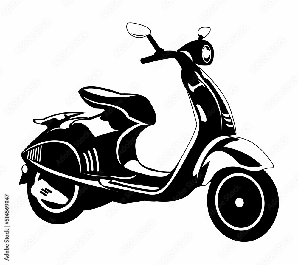 Logo Motorcycle vespa - vector illustration, emblem design on white ...