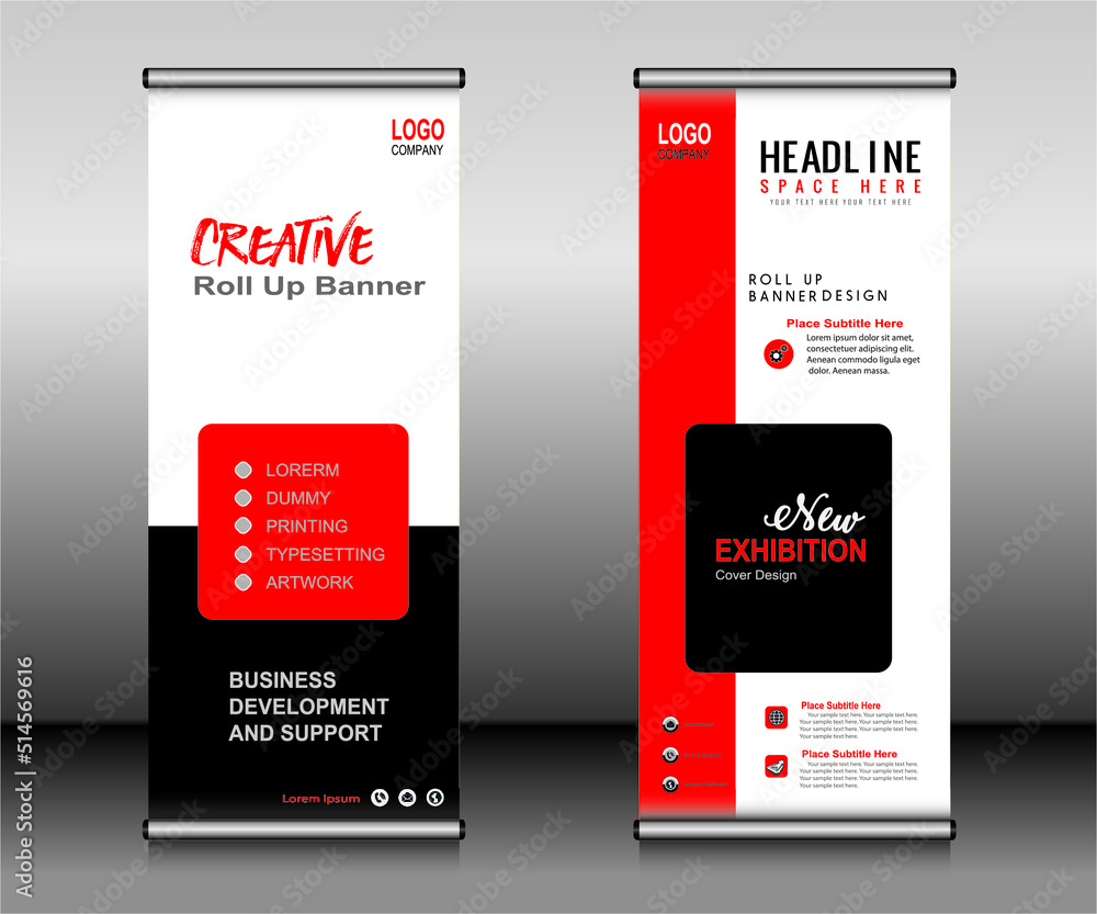 Poster Roll up banner template design,banner layout, advertisement ...