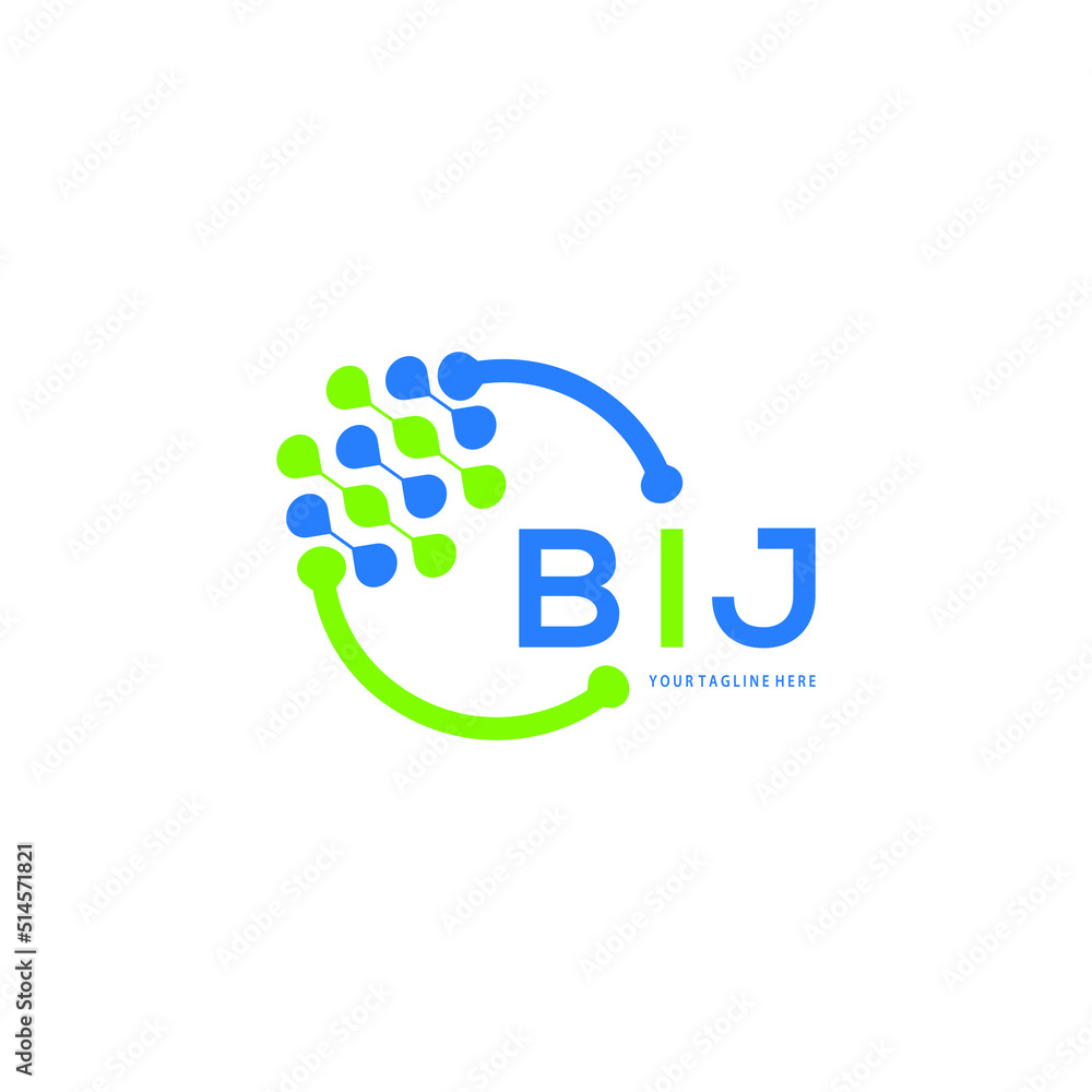 BIJ logo design initial creative letter logo.BIJ unique letter logo ...