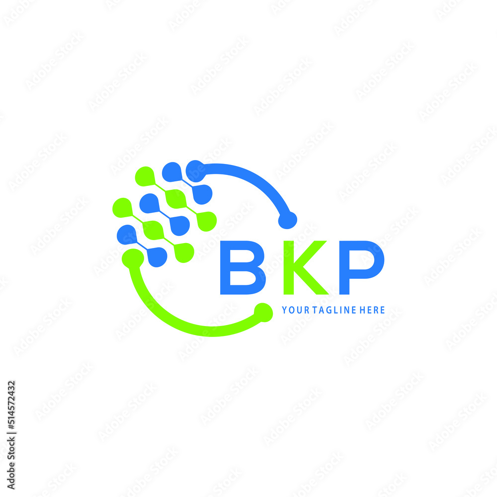 BKP logo design initial creative letter logo.BKP unique letter logo ...