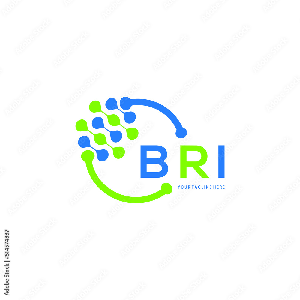 BRI logo design initial creative letter logo.BRI unique letter logo ...