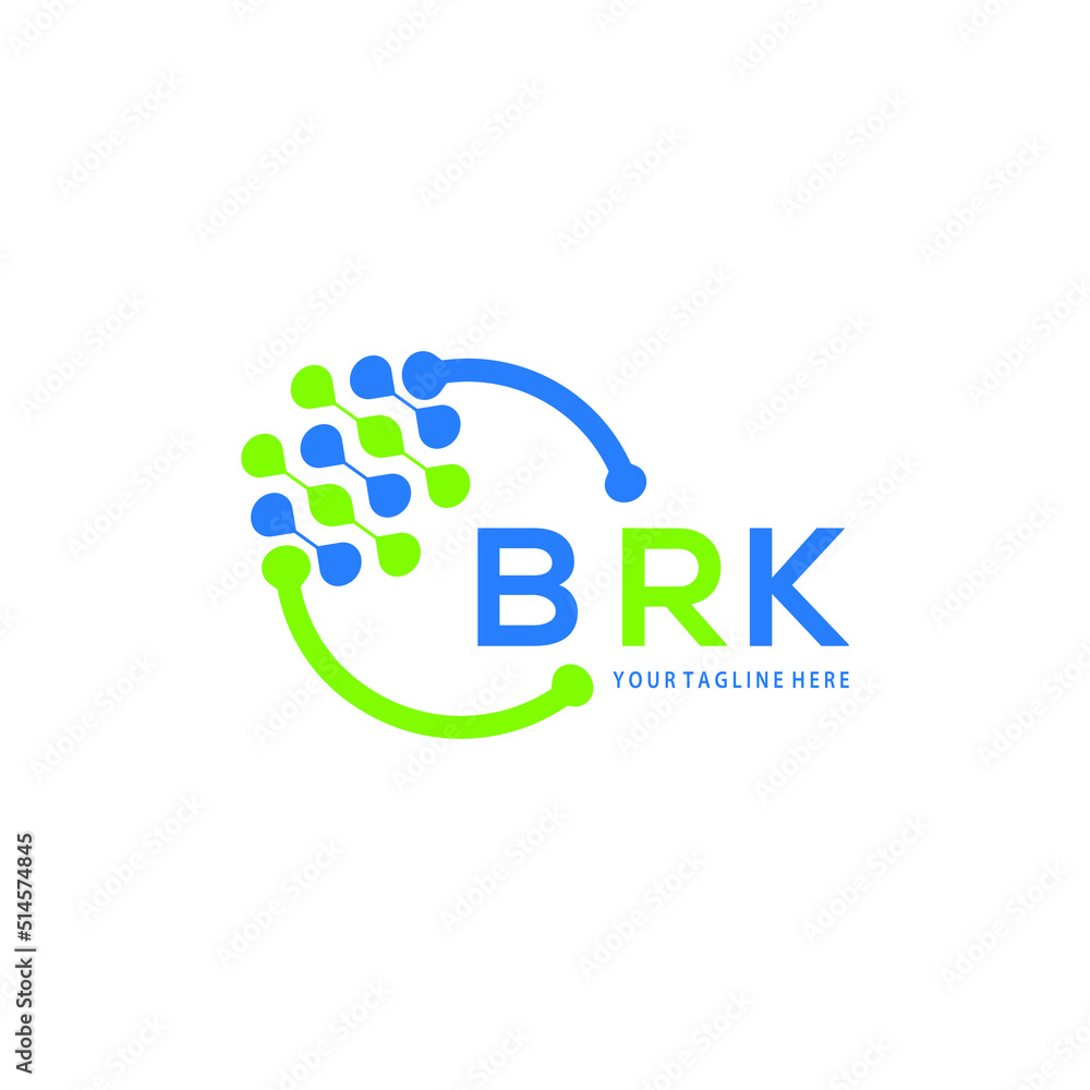 BRK logo design initial creative letter logo.BRK unique letter logo ...