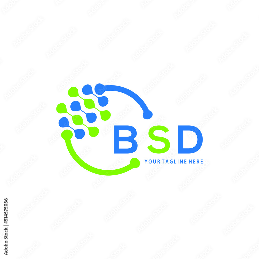 BSD logo design initial creative letter logo.BSD unique letter logo ...