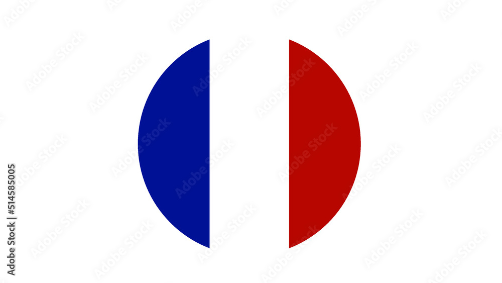 France flag circle, vector image and icon Stock Vector | Adobe Stock