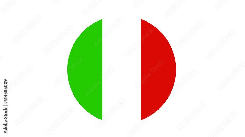 Italy flag circle, vector image and icon Stock Vector | Adobe Stock