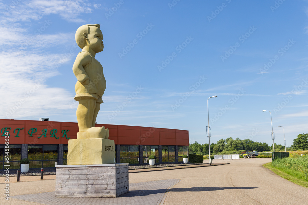 Beilen, The Netherlands - June 29,2022: Large statue of Bartje in ...