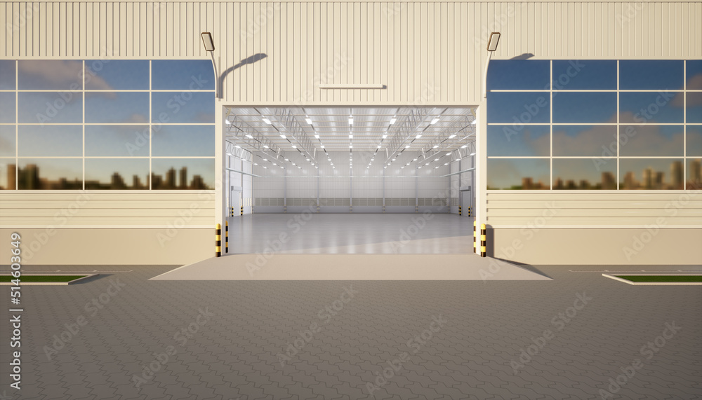 3d Modern Factory Buildings