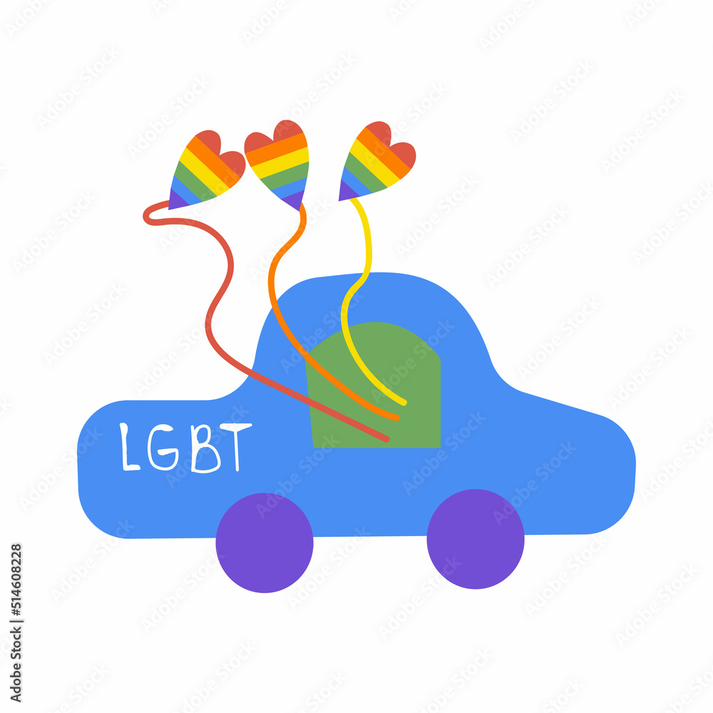 Vector collection of LGBT community symbols. Cute balloons with LGBT ...