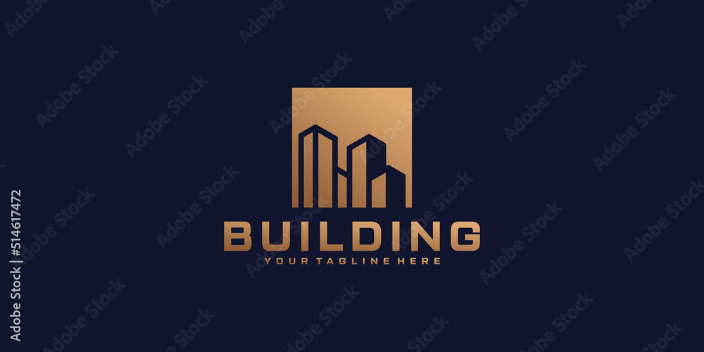 architectural logo design for high rise buildings, urban, offices Stock ...