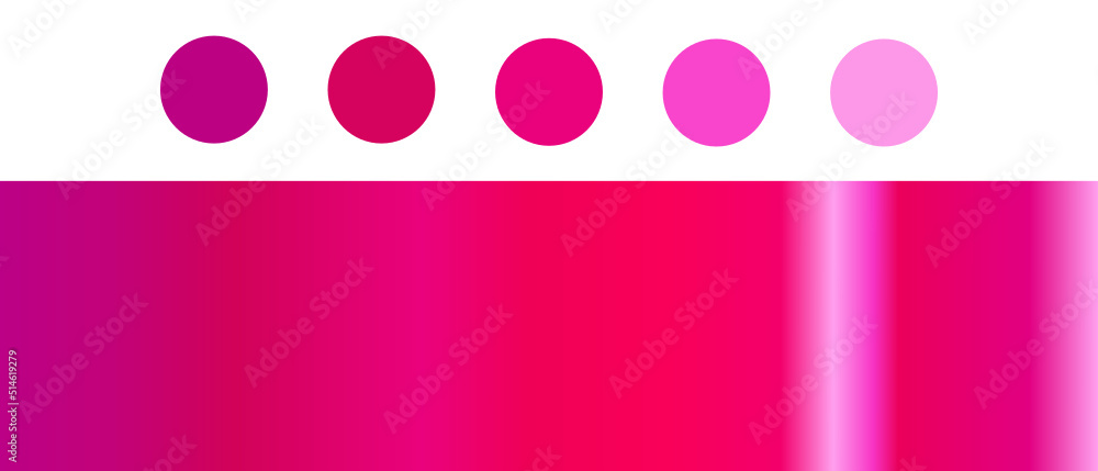 florescent pink chrome hue gradient color palette for web/ social/ art ...