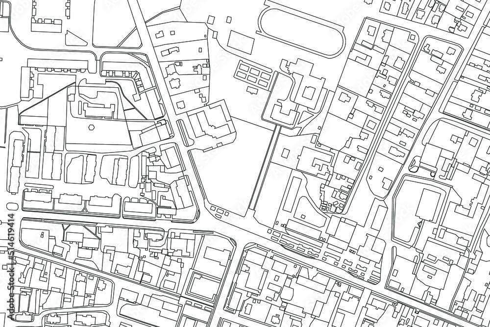 Vintage map background. Urban city top view. Vector Illustration. Stock ...