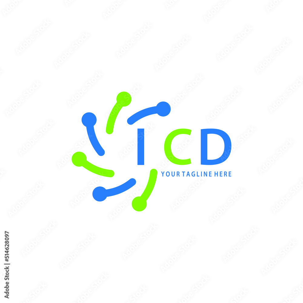 ICD logo design initial creative letter logo. ICD unique letter logo ...