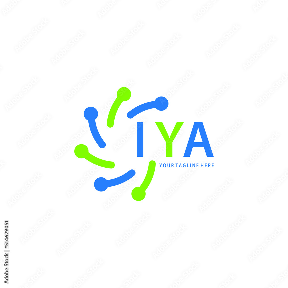 IYA logo design initial creative letter logo. IYA unique letter logo ...