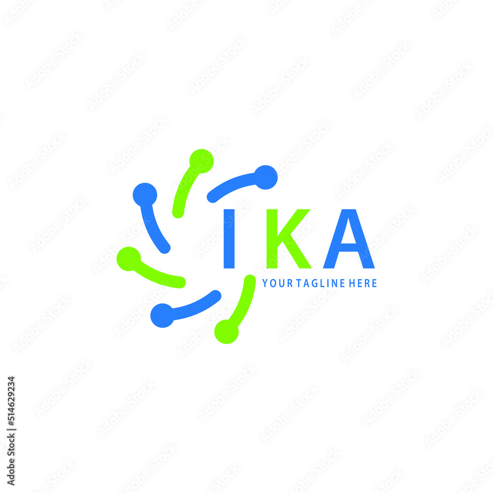 IKA logo design initial creative letter logo. IKA unique letter logo ...