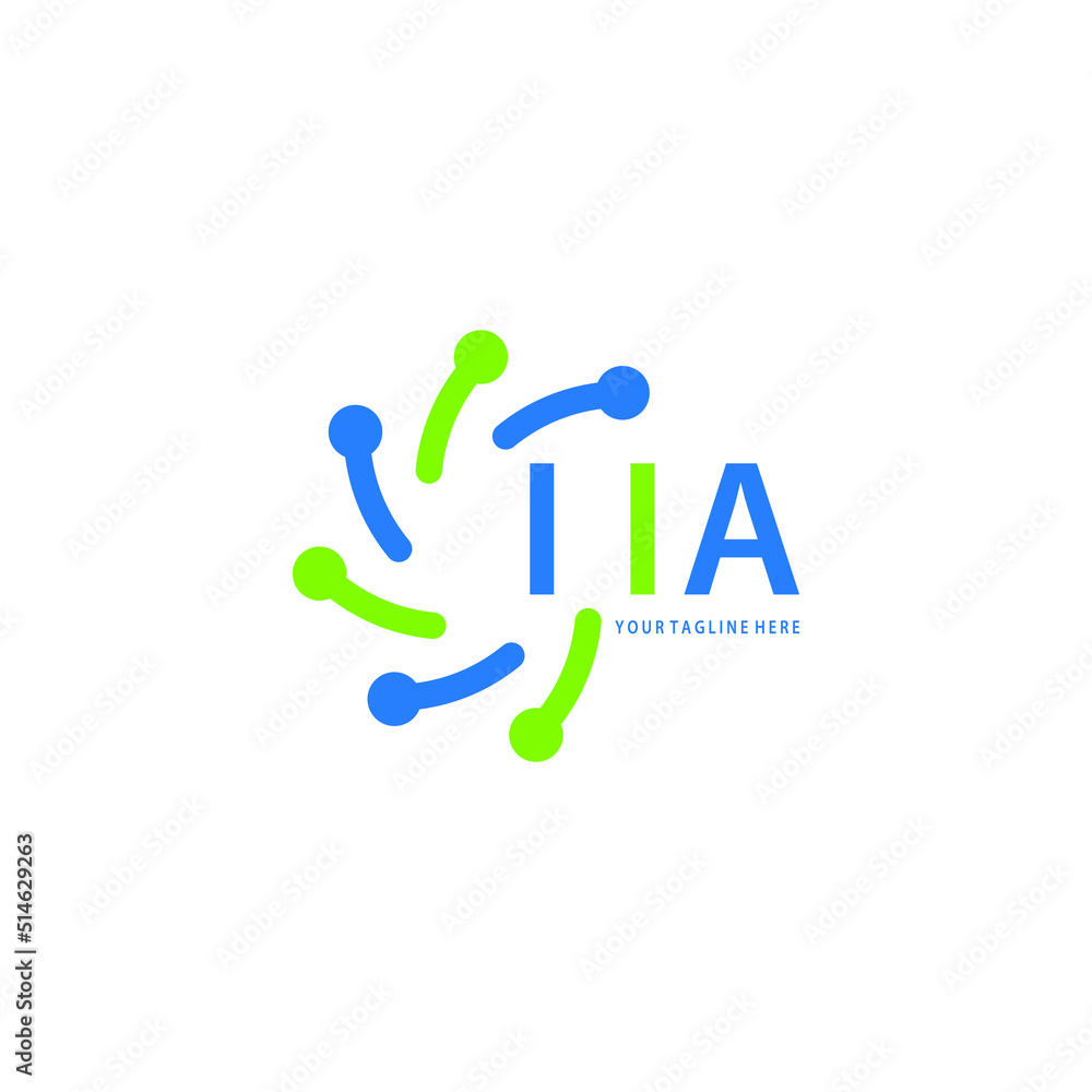 IIA logo design initial creative letter logo. IIA unique letter logo ...